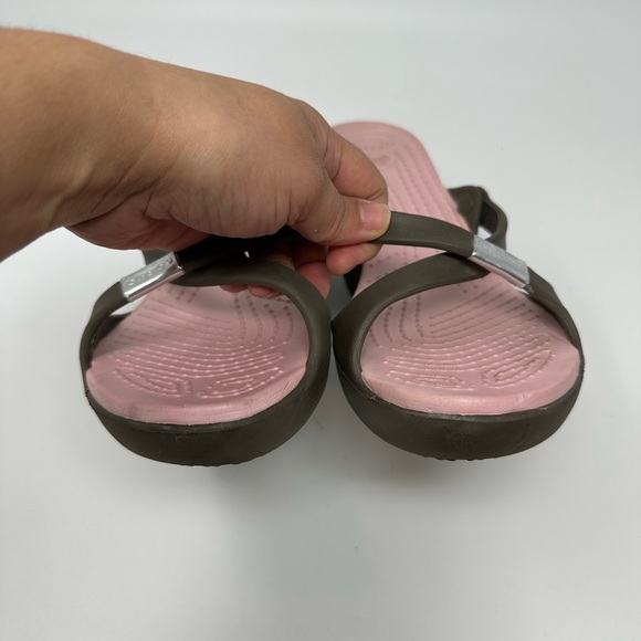 CROCS | Shoes | Crocs Cyprus Heel Sandals Chocolate Cotton Candy Slip ...